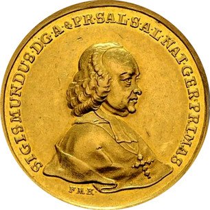 Austrian Gold 6 Ducat "Salzburg six ducat" 1756 | coinscatalog.NET