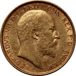 Australian Gold 1/2 Sovereign "Edward VII" 1902-1910 KM# 14 ...