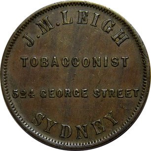 Australian 1 Penny Private Token issues 1801-1900 KM# Tn146 ...