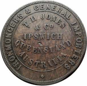 Australian 1 Penny Private Token issues 1858 KM# Tn86 | coinscatalog.NET