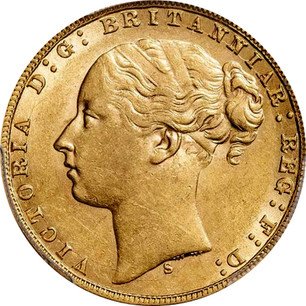 Australian Gold 1 Sovereign "Victoria St. George Sovereign" 1871-1887 ...