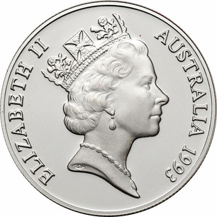 Australian Silver 10 Dollars "Australian Capital Territory" 1993 KM ...