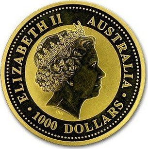 Australian 10 Oz Gold 1000 Dollars "The Australian Kangaroo" 1999-2009 ...