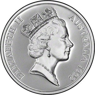 Australian Silver 25 Dollars "Princess Anne" 1992 KM# 202 ...