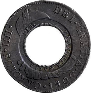 5 Chelines de Plata Australianos "Holey Dollar" 1813 KM# 2.13 ...