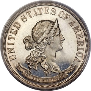 USA Silver 50 Cents "Standard Pattern" 1869-1870 KM# Pn797 ...