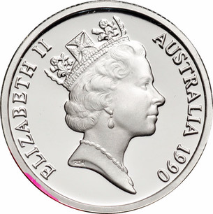 Australian Silver One Dollar "International Year of Peace" 1990 KM# 87a ...