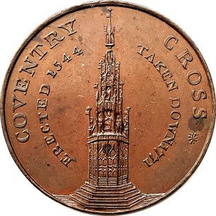 Great Britain 1/2 Penny "Warwickshire Coventry Cross" 1797 ...