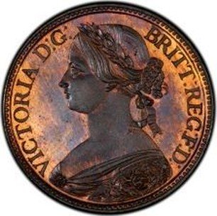 Canadian One Cent "Victoria Pattern" 1861 | coinscatalog.NET
