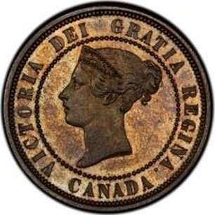 Canadian One Cent "Victoria Specimen Pattern" 1858 | coinscatalog.NET