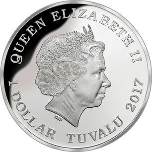 Moneda Tuvaluana de 1 Oz de Plata 1 Dólar "Tiburón Toro" 2017 ...