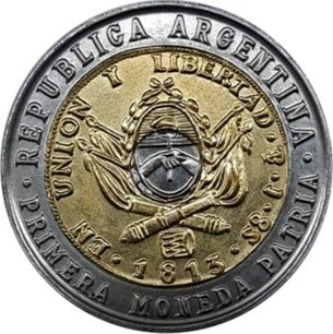 Argentine Un Peso "Pattern Tri-metallic" 1994 | coinscatalog.NET