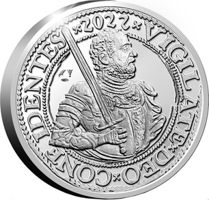 Dutch 2 Oz Silver 1 Rijksdaalder "Prince Willem van Oranje Dollar ...