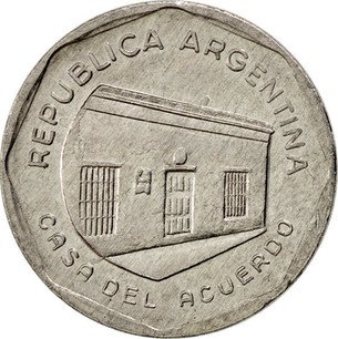 Argentina 10 Australes "Casa del Acuerdo" 1989 KM# 102 | coinscatalog.NET