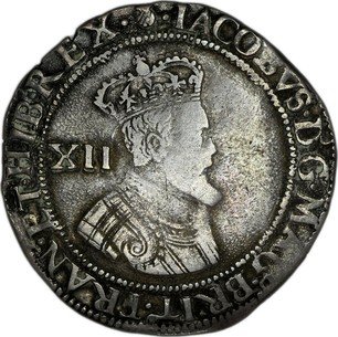 Great Britain Silver 12 Shillings "James VI 9th Coinage" 1605-1609 ...