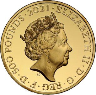 Great Britain Gold 500 Pounds "Alfred The Great" 2021 | coinscatalog.NET