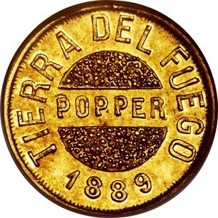 Gramo Oro Argentino "Popper" 1889 KM# Tn5 | coinscatalog.NET