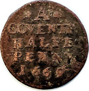 Great Britain Halfpenny "Warwickshire Coventry City" 1669 ...
