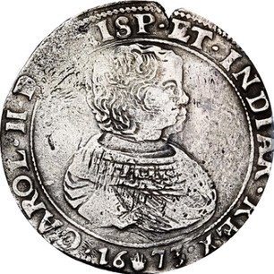 Dutch Silver 1/2 Ducaton "Charles II" 1673 | coinscatalog.NET