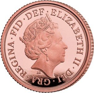 Великобритания Золото 1/4 Соверен "95 лет со дня рождения Королевы ...