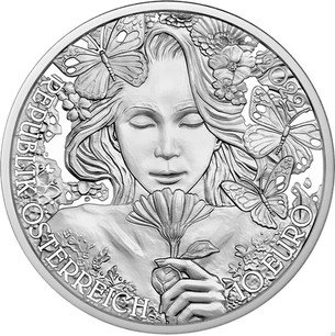 Austrian 1/2 Oz Silver 10 Euro "Flower language - marigolds - Coloured ...