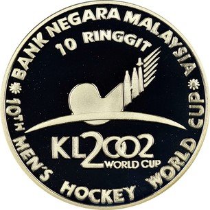 Malaysian 1/2 Oz Silver 10 Ringgit "10th Men's Hockey World Cup" 2002 ...