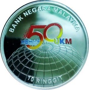 Malaysian Silver 10 Ringgit "50th Anniversary of Universiti Kebangsaan Malaysia" 2020 ...