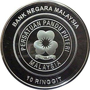 Malaysian Silver 10 Ringgit "Celebrating 100 Years Of Girl Guiding ...