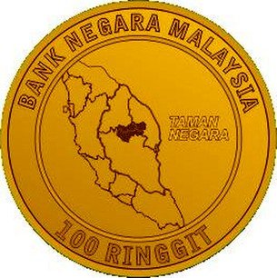Malaysian Gold 100 Ringgit "75th Anniversary of Taman Negara National ...