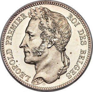 Belgian Silver 5 Francs "Leopold I Pattern" 1832 | coinscatalog.NET