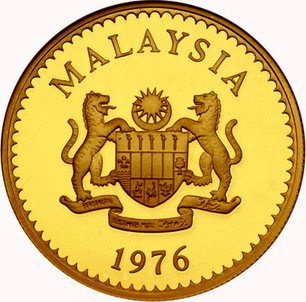 Malaysian Gold 500 Ringgit "Tapir" 1976 KM# 21 | coinscatalog.NET