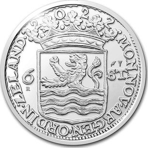 Dutch 2 Oz Silver 6 Stuivers "1761 Scheepjes-Schelling restrike ...