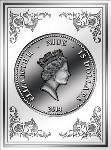 Niuean Silver 15 Dollars "Romeo and Juliet" 2014 KM# 1282 ...