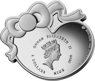 Niuean 1 Oz Silver 2 Dollars "Hello Kitty" 2010 KM# 372 | coinscatalog.NET