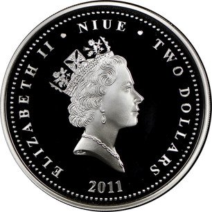 Niuean 1 Oz Silver Two Dollars "AH-64D Apache Longbow" 2011 KM# 569 ...