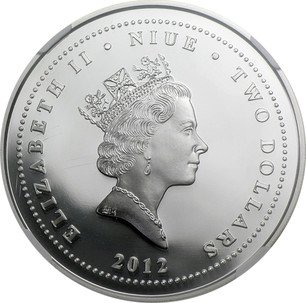 Niuean 1 Oz Plata Dos Dólares "Titanic 100th Anniversary" 2012 KM# 638 ...