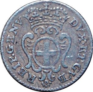Italian Silver 2 1/2 Soldo "Genoa Coinage" 1671 KM# 144 | coinscatalog.NET