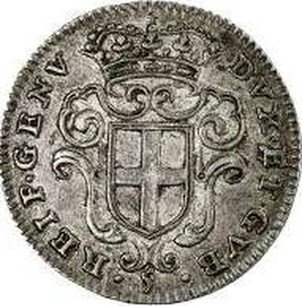 Italian Billon 5 Soldi "St. John. Genoa" 1671-1675 KM# 145 ...