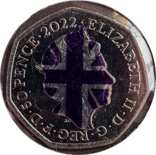 Great Britain 50 Pence "70th Anniversary Accession of Queen Elizabeth ...