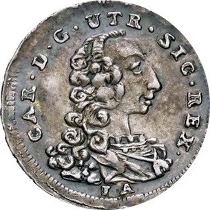 Italian Silver 1/2 Carlino "Carlo" 1755-1759 KM# 164 | coinscatalog.NET