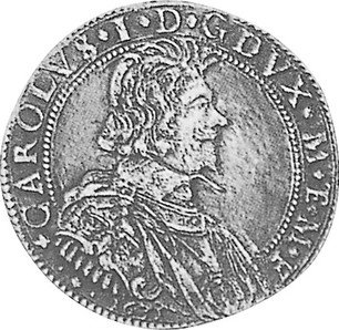 Italian Silver 1/2 Ducatone "Carlo I" 1629-1631 KM# 137 | coinscatalog.NET