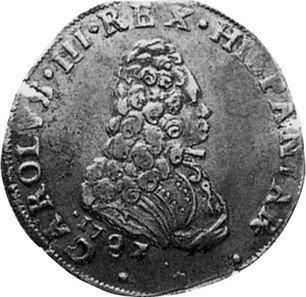 Italian Silver 1/2 Filippo "Carlo III. Milan" 1707 KM# 119 ...