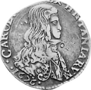 Italian Silver 1/4 Filippo "Carlo II" 1676-1694 KM# 87 | coinscatalog.NET