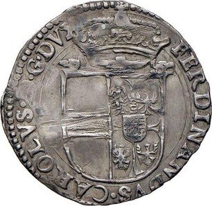 Italian Silver 1/4 Scudo "Ferdinando Carlo Gonzaga" 1675 KM# 223 ...