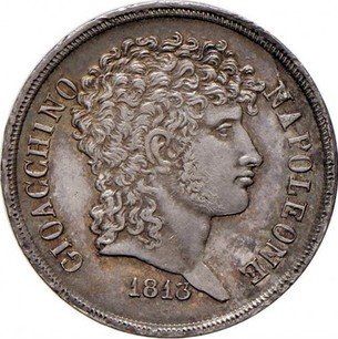 Italian Silver 2 Lire "Joachim Murat" 1812-1813 KM# 258 | coinscatalog.NET