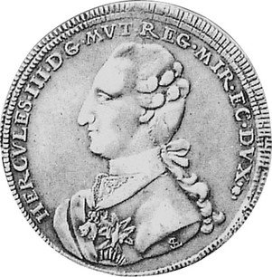 Italian Silver 2 Scudo "Hercules III" 1782-1783 C# 18 | coinscatalog.NET