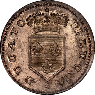 Italian Silver 2 Soldo "Carlo II. Lucca" 1835 KM# 36 | coinscatalog.NET