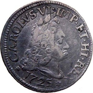 Italian Silver 20 Soldo "Carlo VI" 1723-1726 KM# 139 | coinscatalog.NET