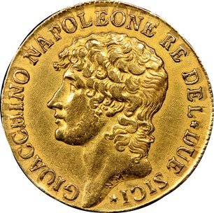 Italian Gold 40 Franchi "Joachim Murat" 1810 KM# 256 | coinscatalog.NET