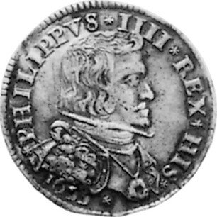 Italian Silver 40 Soldo "Filippo IV" 1655 KM# 59 | coinscatalog.NET